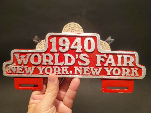 Vintage Antique Style 1940 World's Fair New York License Plate Frame ...