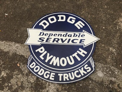 Porcelain Dodge Plymouth Enamel Sign Size 30" x 31" Inches Double Sided ...