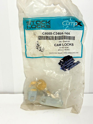 Stock Locks CompX C8055-C346A-14A Disc Tumbler Cam Locks Keyed Alike ...