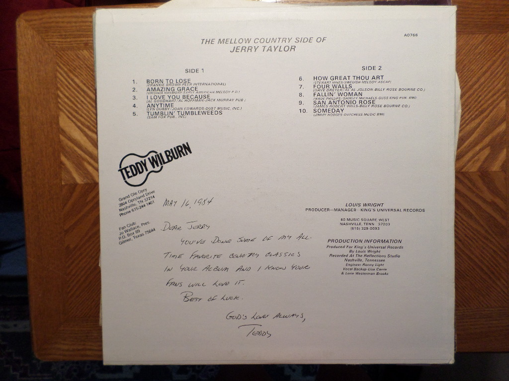 UNIVERSAL KING'S LP RECORD/JERRY TAYLOR/MELLOW COUNTRY SIDE/VG+ | eBay