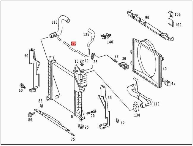 Genuine Mercedes Cooling Water Pipe 903 905 909 9015010024 | eBay
