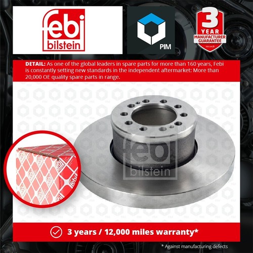CV Brake Disc Single Solid Front 108002 Febi 3095632 3095652 68323231 ...