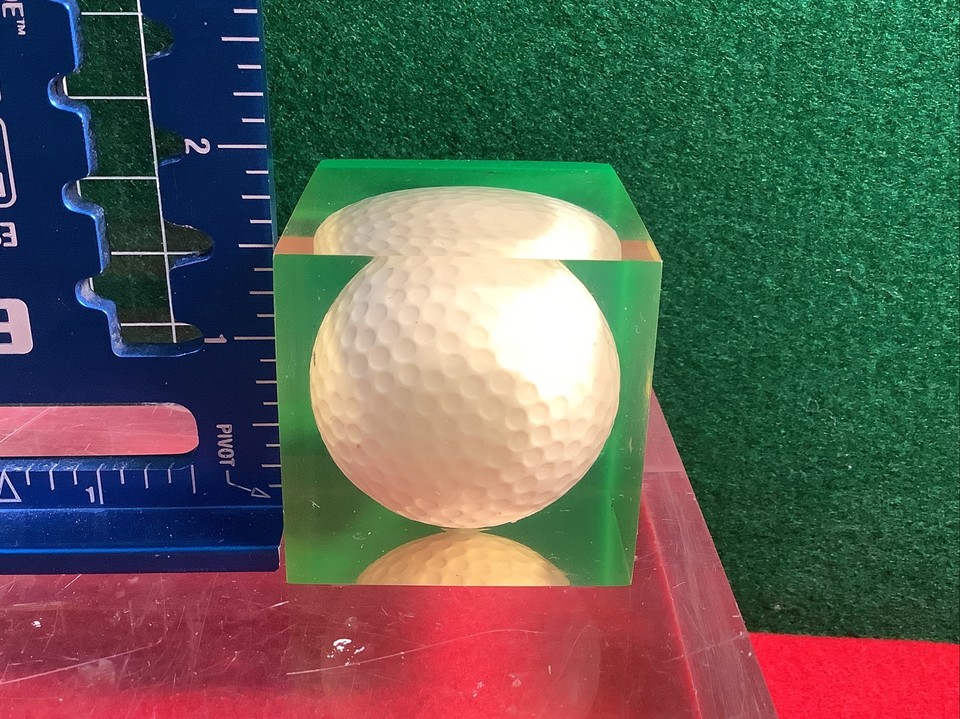 Golf Ball Lucite Paperweight vintage | eBay