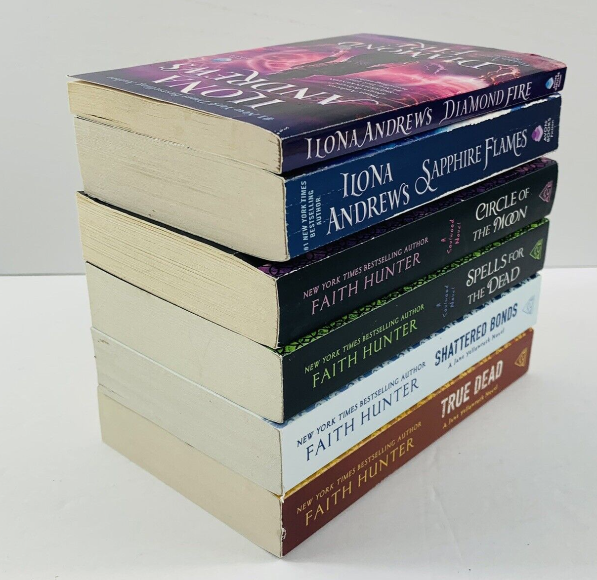 Mixed Lot Of 6 Ilona Andrews Faith Hunter Books Fantasy Paranormal ...