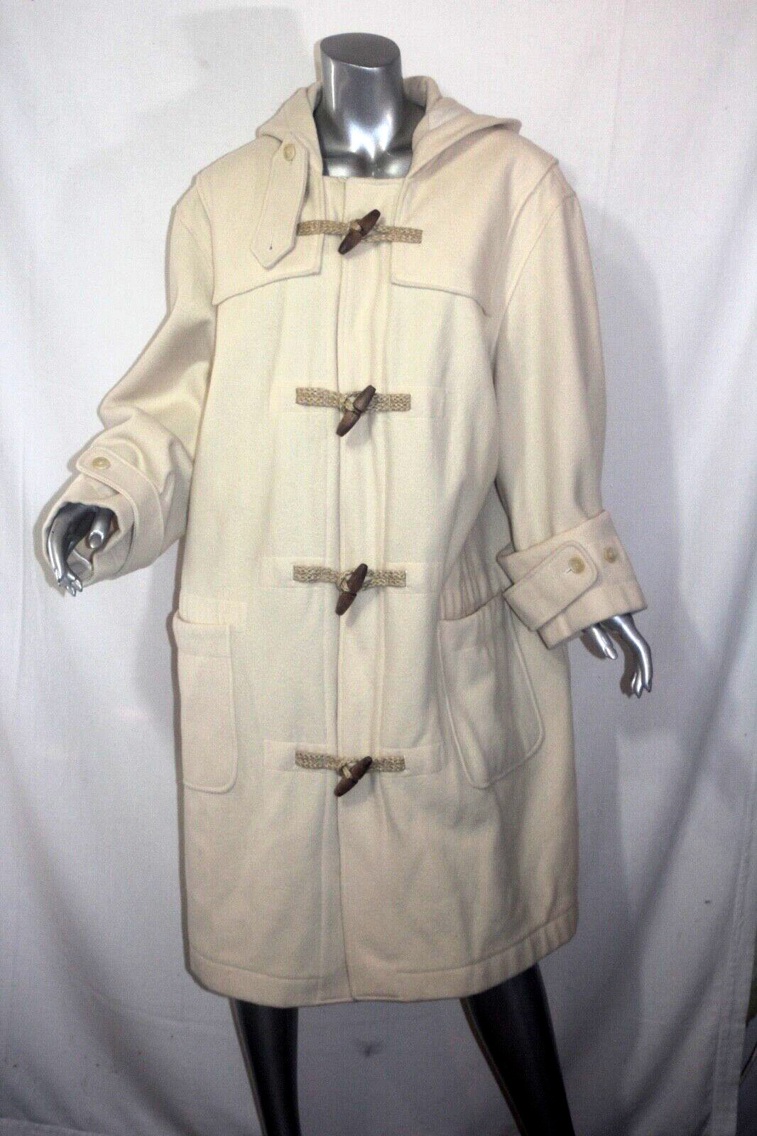 Vintage Ralph Lauren Cream Color Wool Hooded Toggle C… - Gem