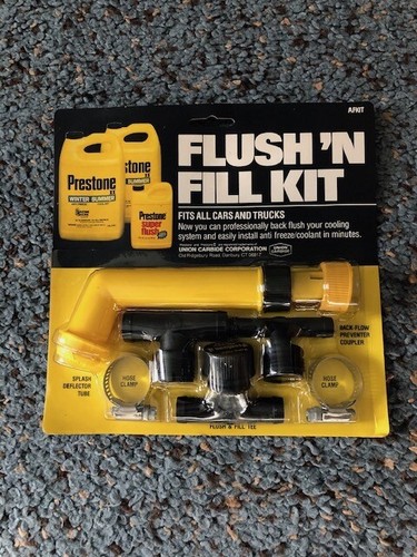 PRESTONE FLUSH'N FILL Radiator Flush Cleaning Kit FITS for ALL Cars and ...