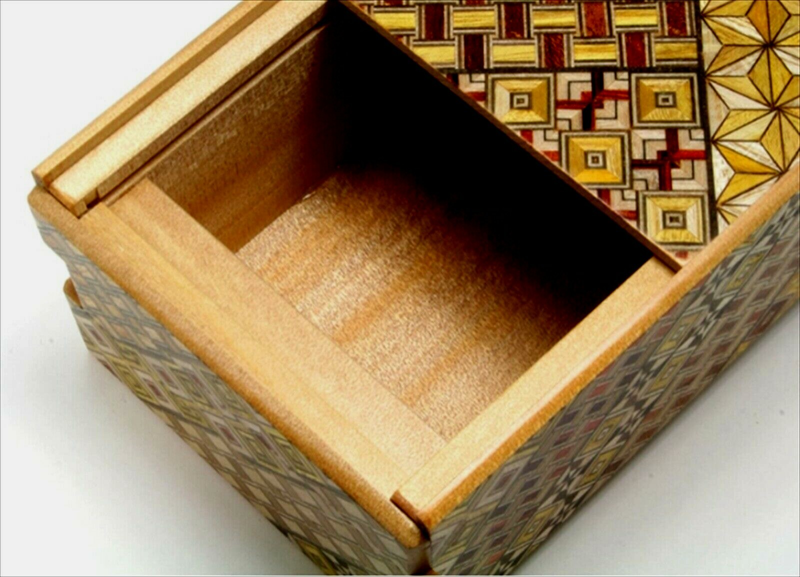 Japanese Wooden Puzzle Box 10 Steps Himitsu Bako Samurai Secret Trick ...