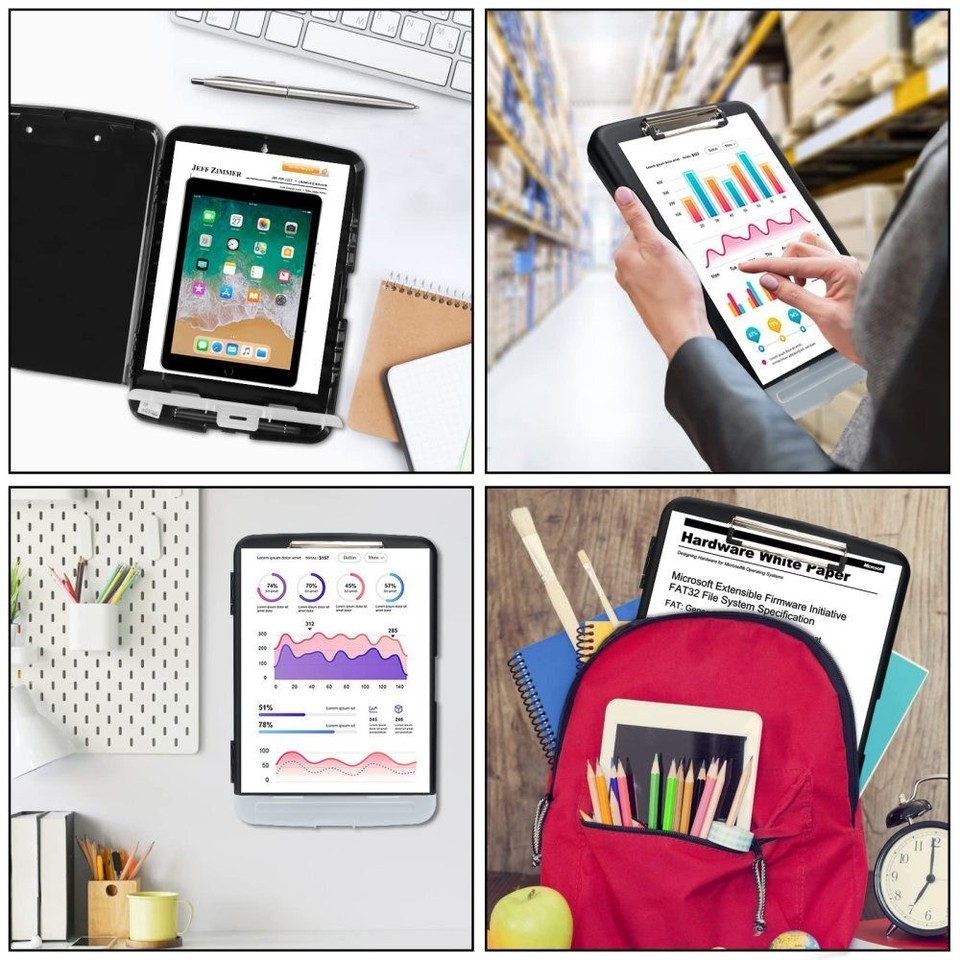 Clipboard with Storage Case Plastic A4 Clipboard Storage Box for School ...