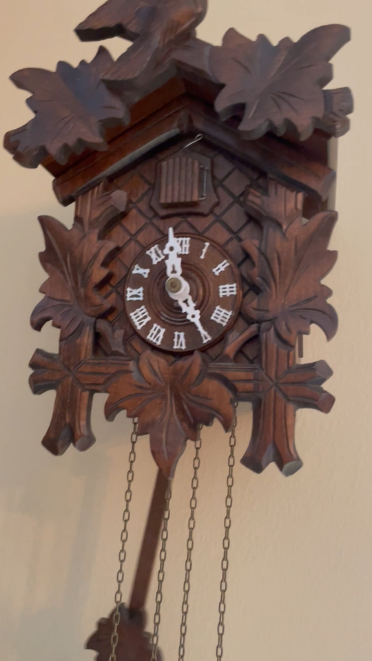 Vintage Cuckoo Clock From Germany Works Great 9” Tall 7” wide | eBay