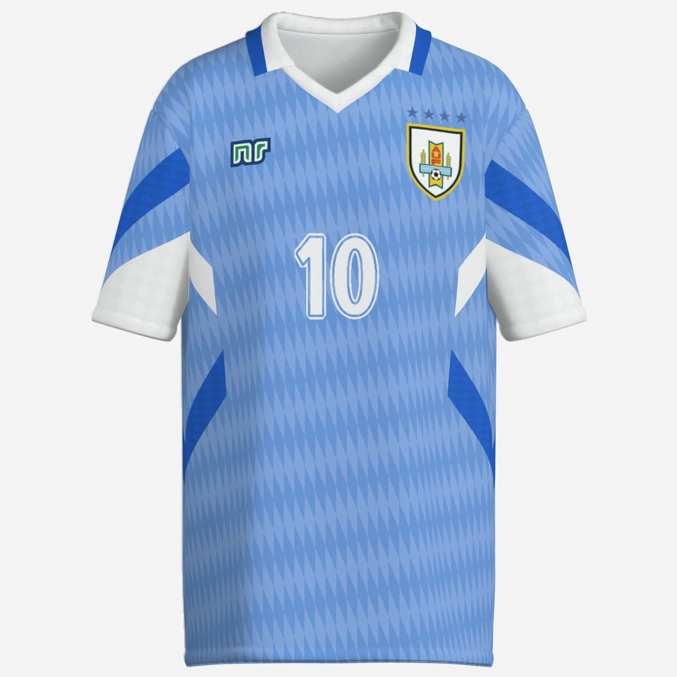 Uruguay - soccer jersey camiseta Retro shirt, replica 1994 home ...