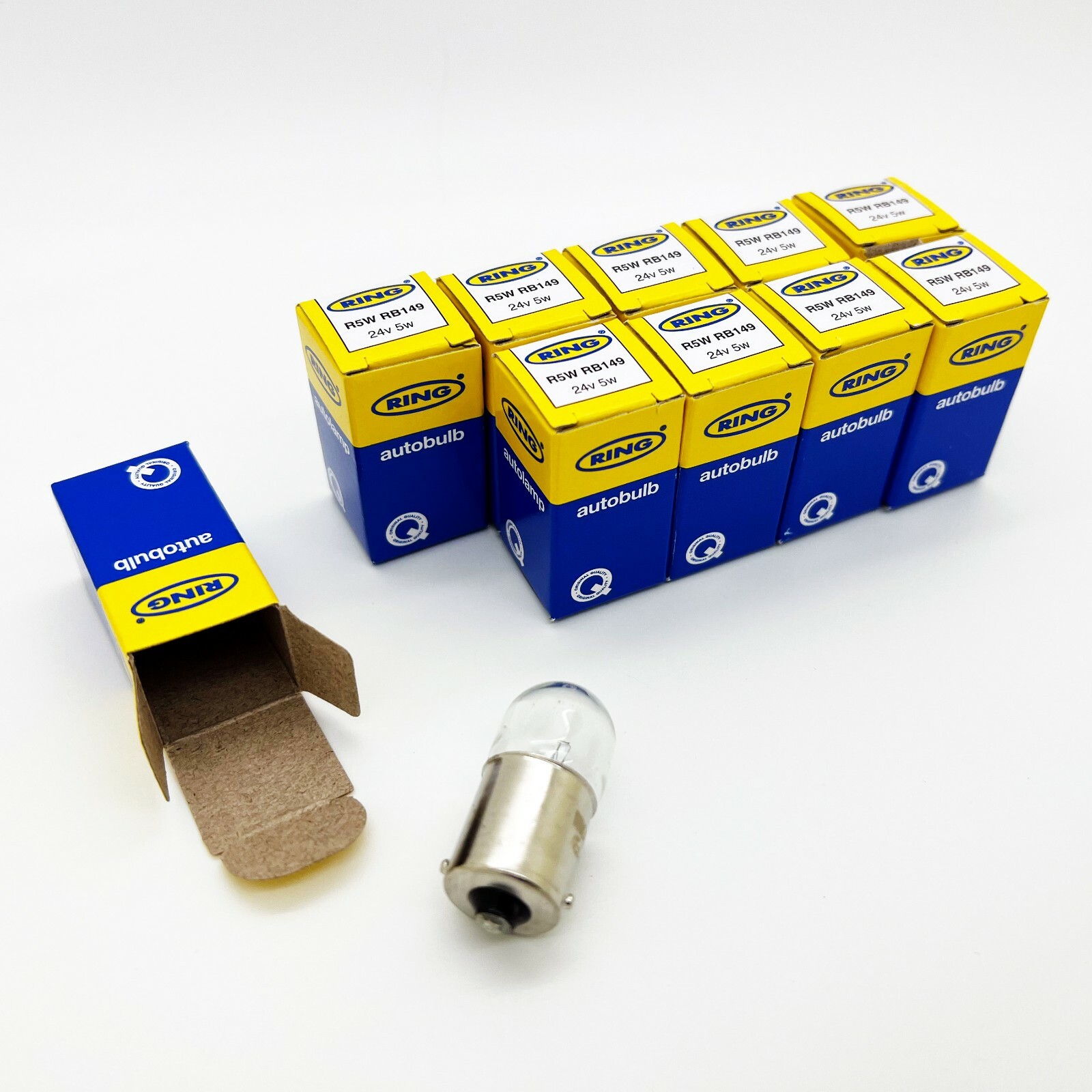 10 x Ring Automotive 149 R5W 24v 5w BA15S Commercial Truck Lorry ...