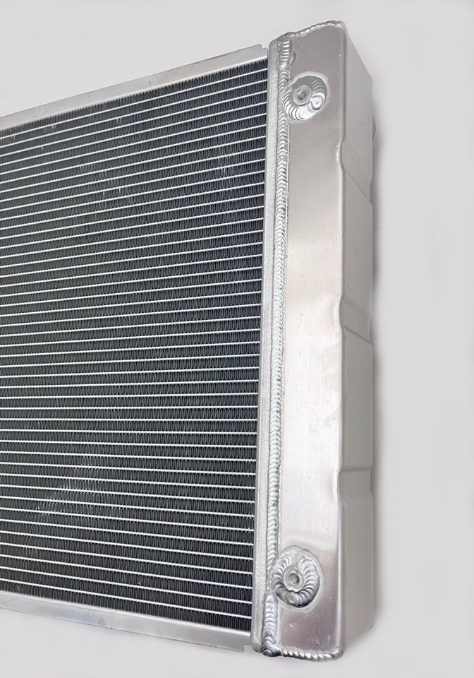 Universal Aluminum Radiator 27" x 19" 2-Row Core DUAL PASS Ford Mopar ...