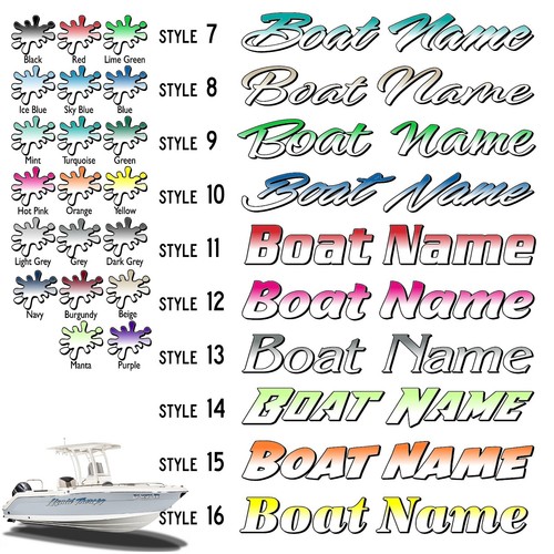 Boat Name Decal 6x36" / Custom Hull Graphic / Premium Marine Vinyl ...