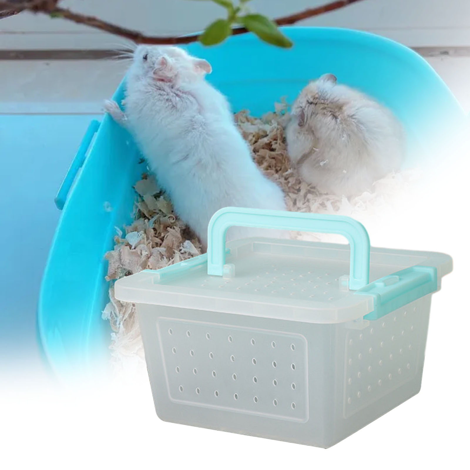 Fat Babies Pet Cage Spacious Portable Hamster Travel with Handle for ...