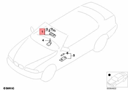 Genuine Interor reading light front BMW M3 X3 X5 Z4 Coupe Roadster ...