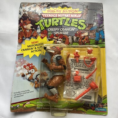 1990 Playmates Wacky Action TMNT Creepy Crawlin’ Splinter Unopened ...