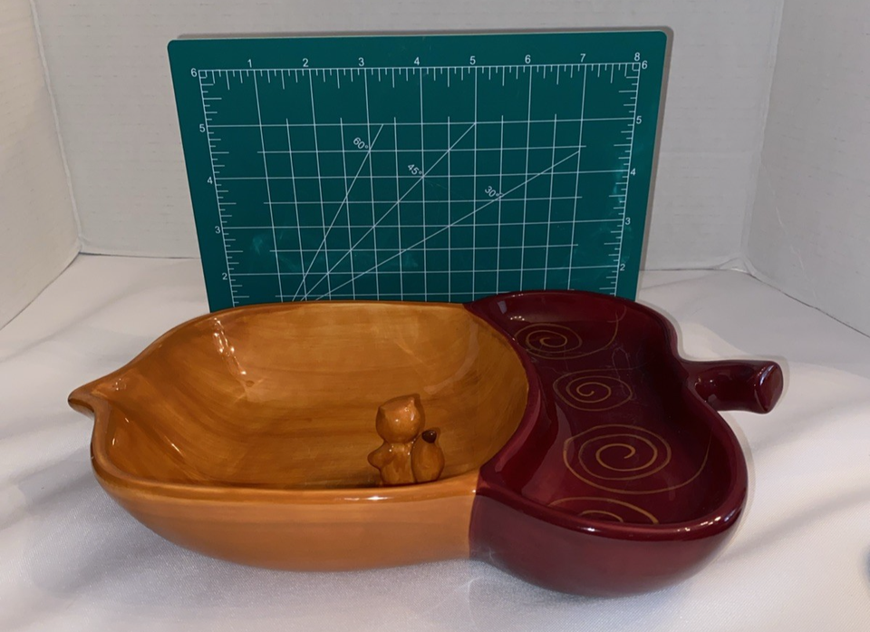 Russ UNIQUE Fall Harvest Autumn Acorn Candy Nut Dish Bowl Squirrel ...