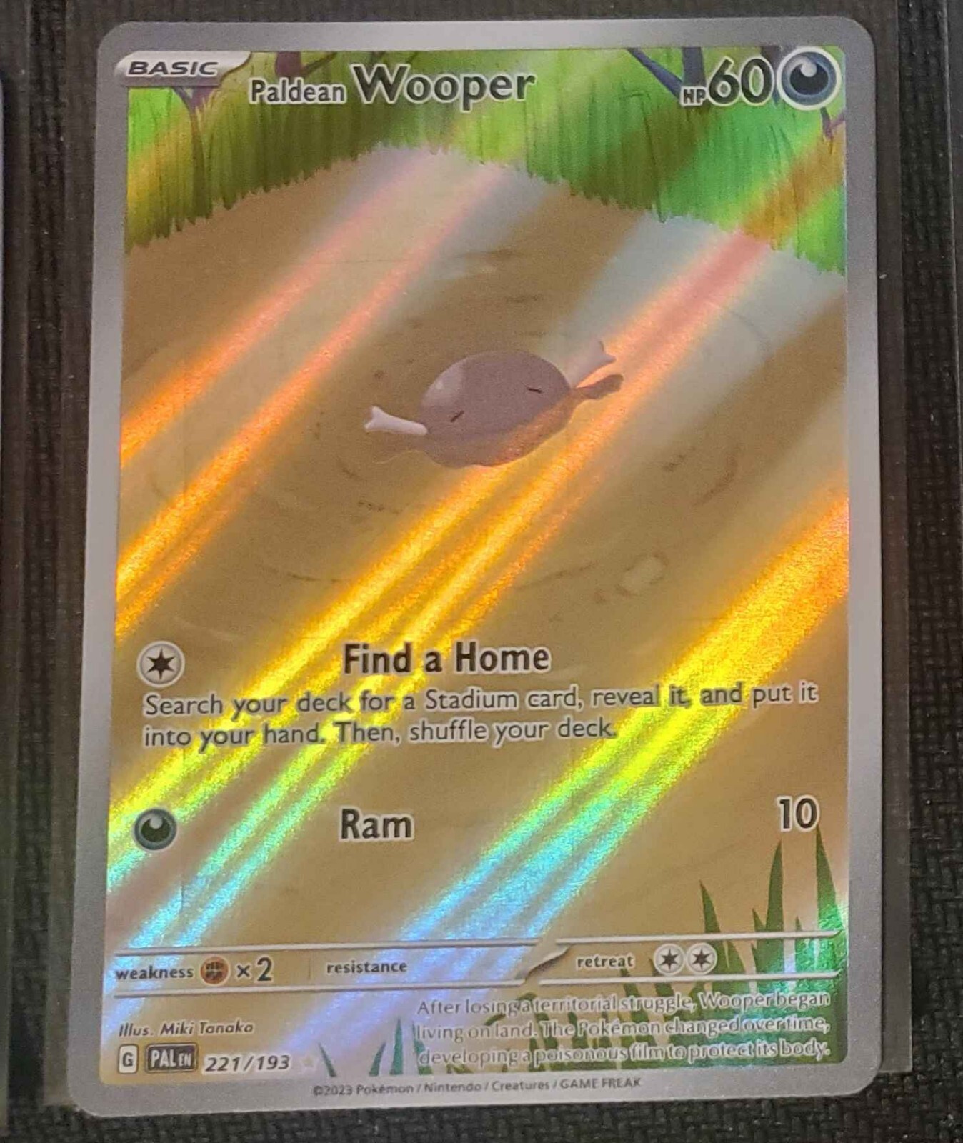 Pokémon TCG Paldean Wooper Scarlet & Violet - Paldea Evolved 221/193 ...