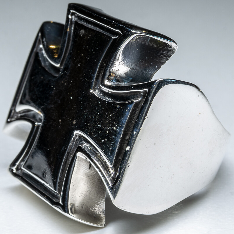 Iron Cross 925 silver Ring Maltese Schwartz Celtic Biker Gothic | eBay