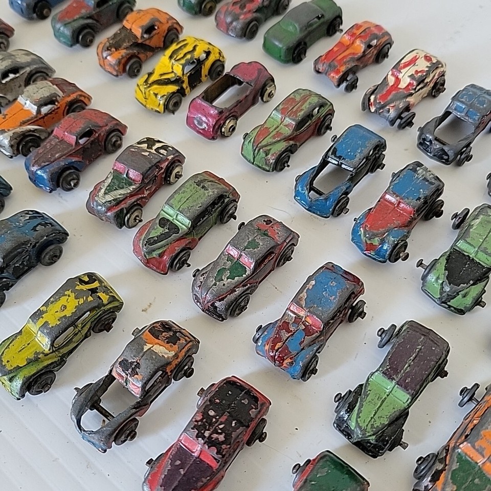 Antique Lot of 41 Barclay Cars 1930s Slush Cast Metal w/ Metal Wheels ...