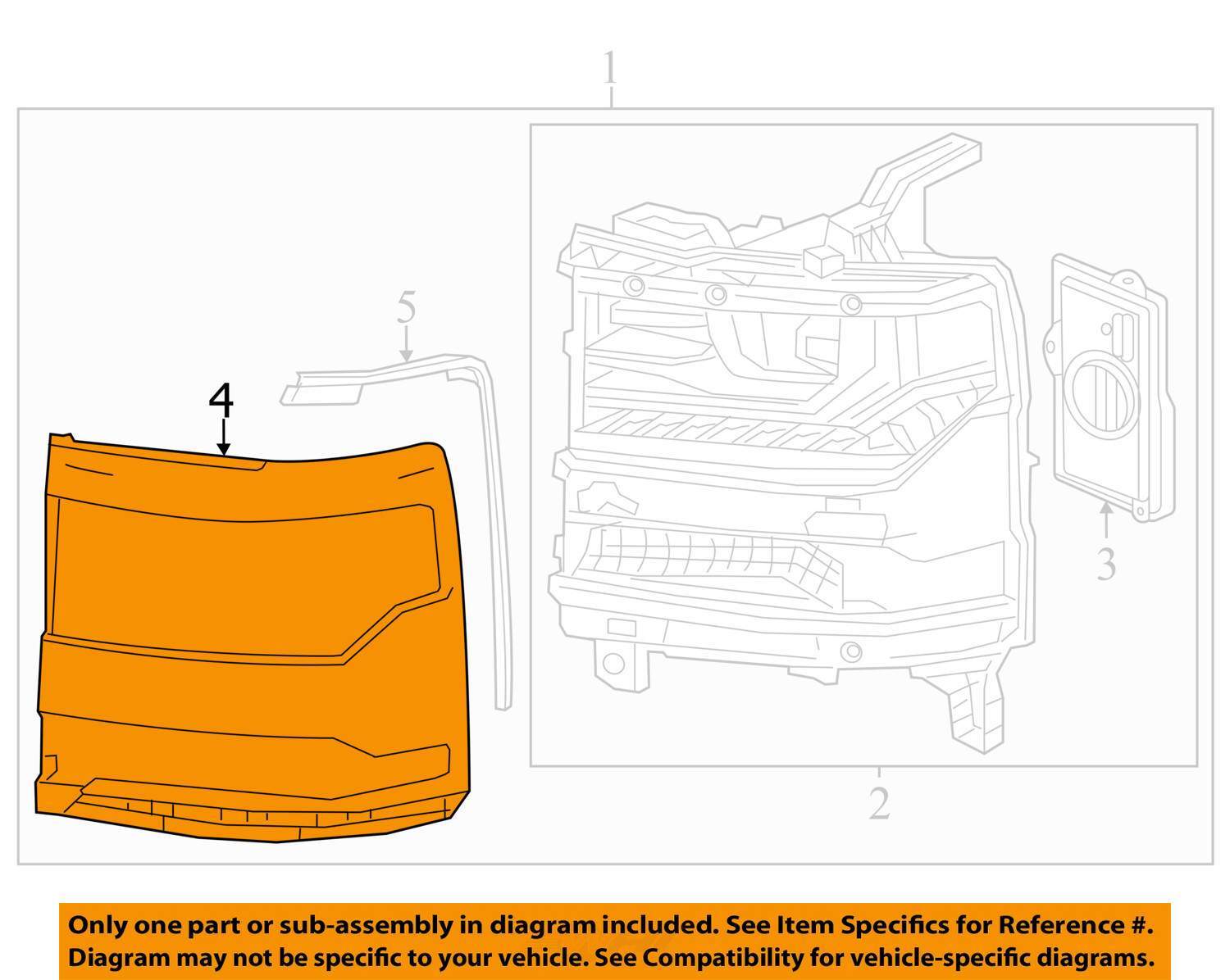 GM OEM 16-19 Silverado 1500 Front Lamps Headlamp Components-Lamp Bezel ...