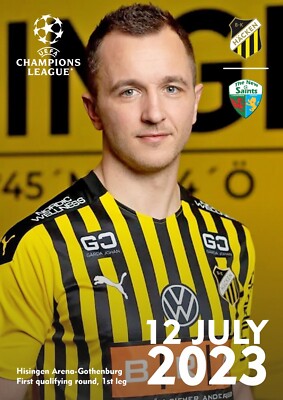 HACKEN Sweden v TNS THE NEW SAINTS Wales 12 July 2023 CHL FAN 12 pages ...