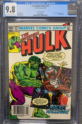 HULK #271 (1982) NEWSSTAND CGC 9.8 1st ROCKET RACCOON IN COMICS ...