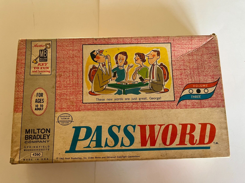 Vintage 1963 Milton Bradley PASSWORD - Volume 3 Game, complete in original box | eBay