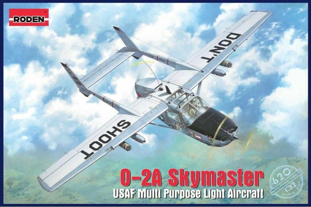 Roden 1/32 O2A Skymaster USAF Multi-Purpose Light Aircraft Model Kit ...