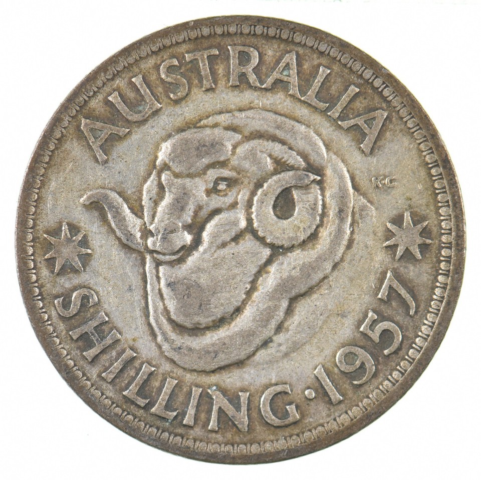 Roughly the Size of a Quarter 1957 Australia 1 Shilling World Silver ...