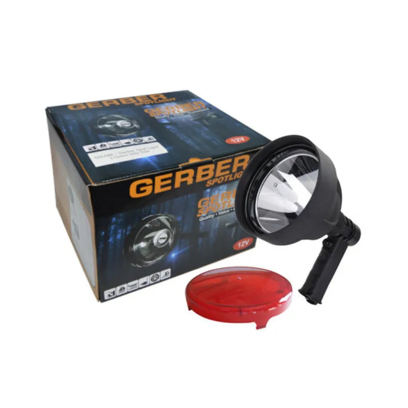 GERBER SPOT LIGHT 140MM RECHARGEABLE CREE 15 WATTS LED WITH RED FILTER ...