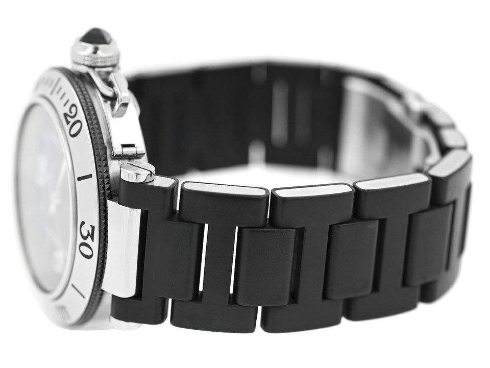 Cartier Pasha Seatimer 2790 Date Stainless Steel Rubber Cover 40MM Men ...