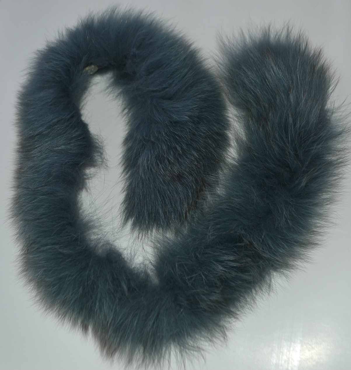 Dyed Grey Blue Real Silver Fox Fur Collar for craft, … - Gem