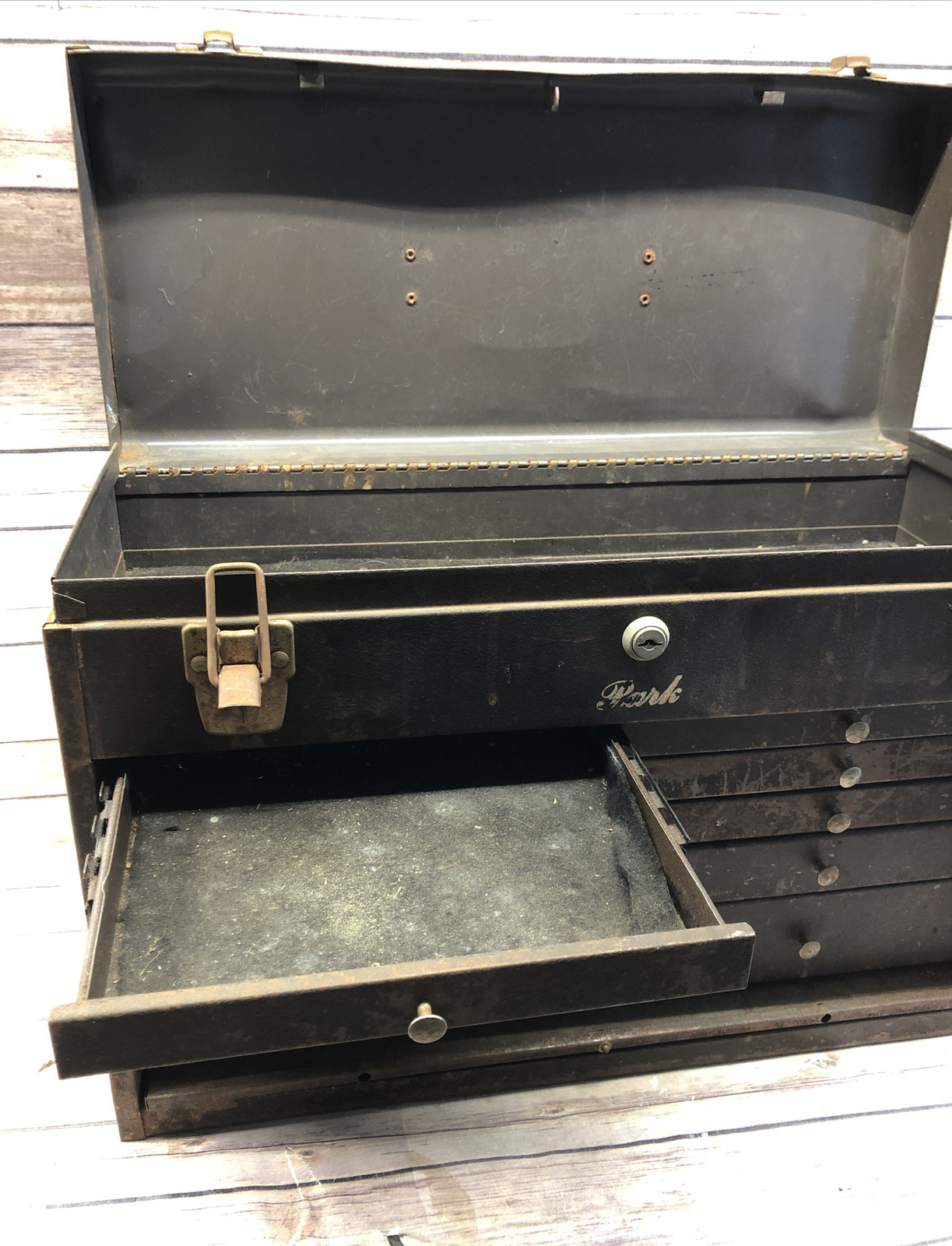 Vtg Park Mfg 7 Drawer Machinist Tool Box Chest Jewelry Box Cabinet | eBay