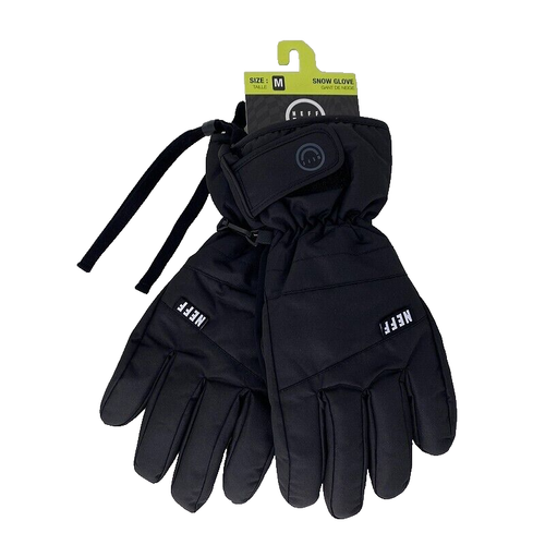 NWT NEFF Snow Glove M Winter Gloves Snowboard Ski All Black Sure Grip ...