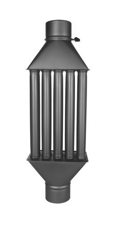 5.2in / 130mm Flue Pipe Heat Exchanger with Valve Radiator Woodburner ...