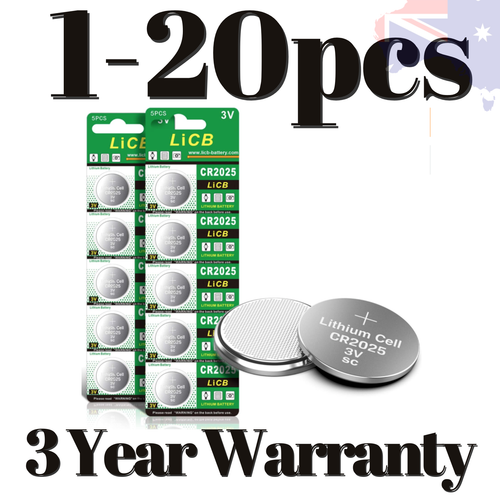 CR2025 Batteries 3V LITHIUM Button Battery HEAVY DUTY Keys Toy Remote ...