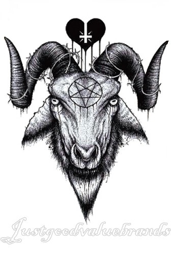 Evil Ram Skull Drawing