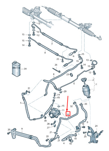 NEW Audi A6 Avant C6 Power Steering Return Hose 4F0422891P Original | OE