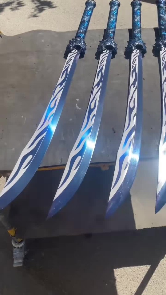 39''Blue Dragon Broadsword Sharp 1095Steel Chinese Kungfu Sword Tang ...