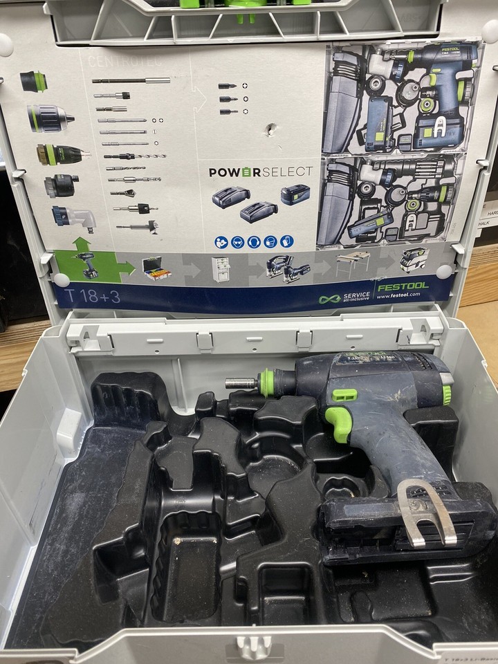 Festool T 18+3 Li-Basic 18V Cordless Drill, Systainer 2 4014549260487 ...