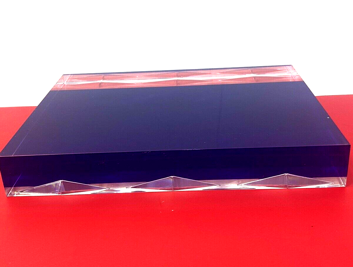 A7014-15-16 Freestanding Acrylic with Blue Background and Carved Jewel ...