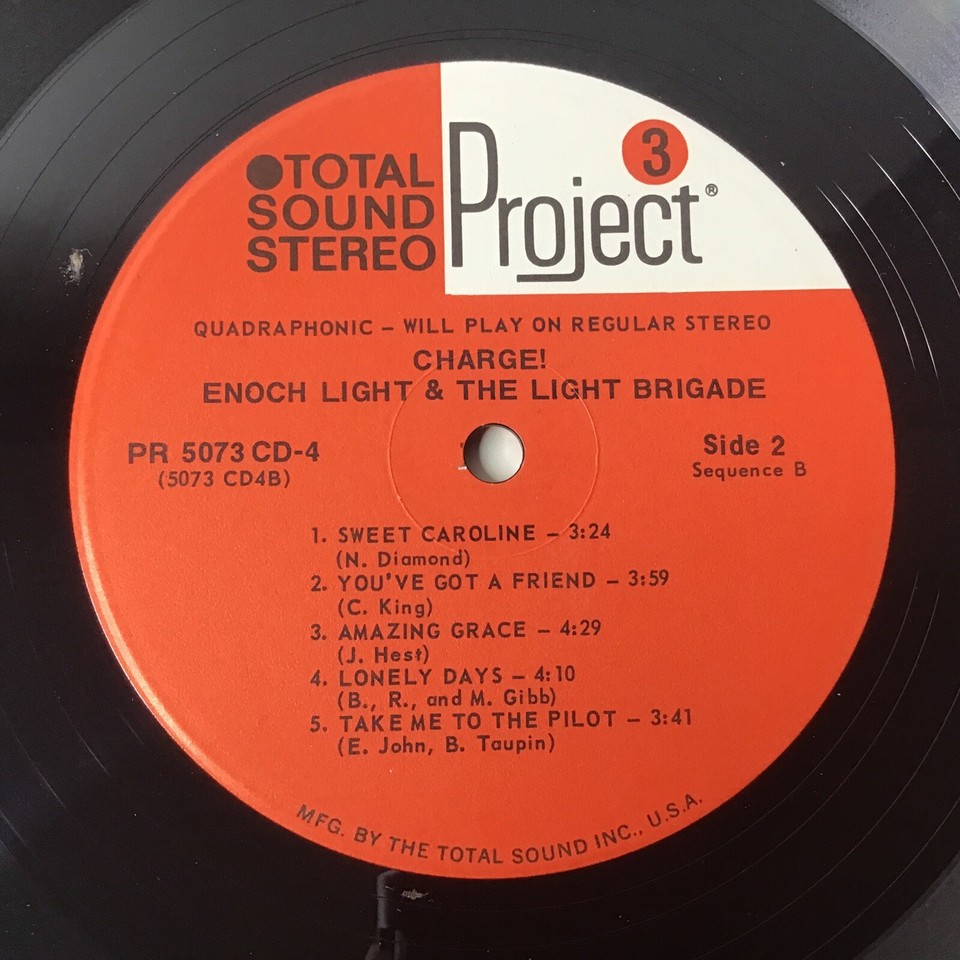Enoch Light And The Light Brigade – Charge! - VINYL RECORD QUADRAPHONIC ...