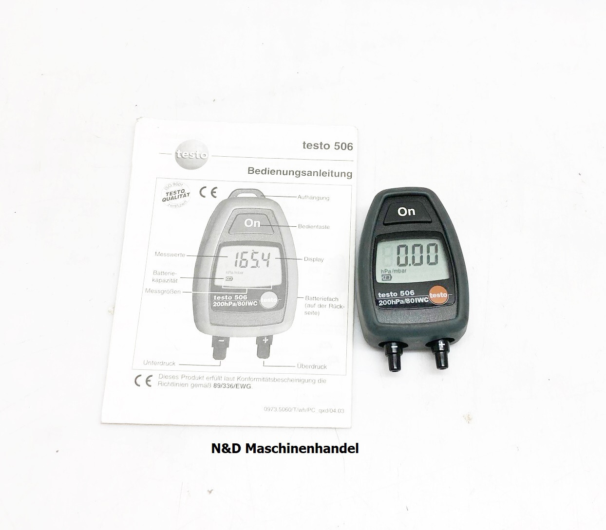 Testo 506 Differenzdruckmessgerät Rechnung | eBay