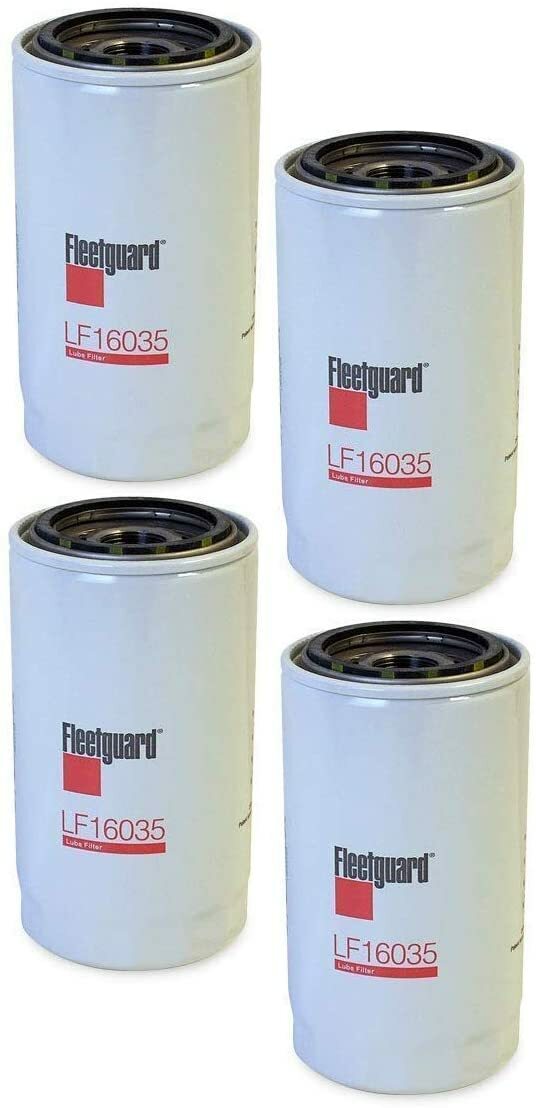 LF16035 Fleetguard Oil Filters; Fits 89-18 Cummins 5.9L 6.7L (Pack of 4 ...