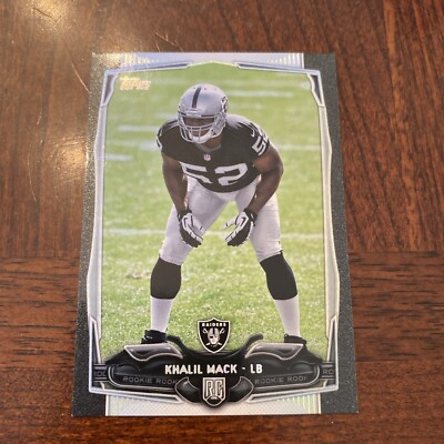 2014 Topps Khalil Mack RC #373 Bent Over Black /59 Rookie Card 2016 ...