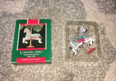 1989 Hallmark Keepsake Ornament Carousel Zebra Good Condition | eBay