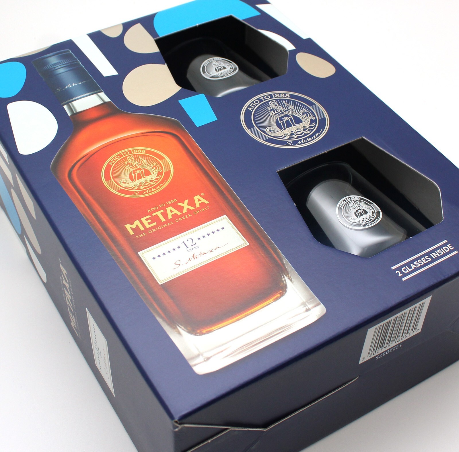 Geschenkset METAXA 12 Sterne + 2 GLÄSER Premium Spirituose aus ...