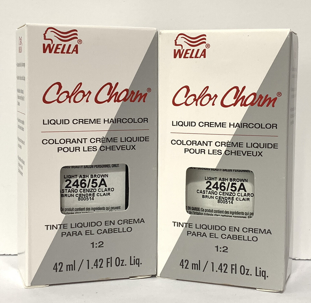 Wella Color Charm Liquid Haircolor 5A / 246 Light Ash Brown, 1.4 oz ...