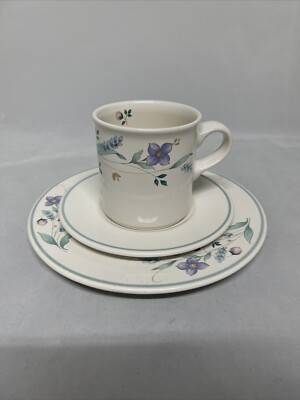 Pfaltzgraff Ceramic Stoneware April Pattern - Flat Cup & Saucer and ...